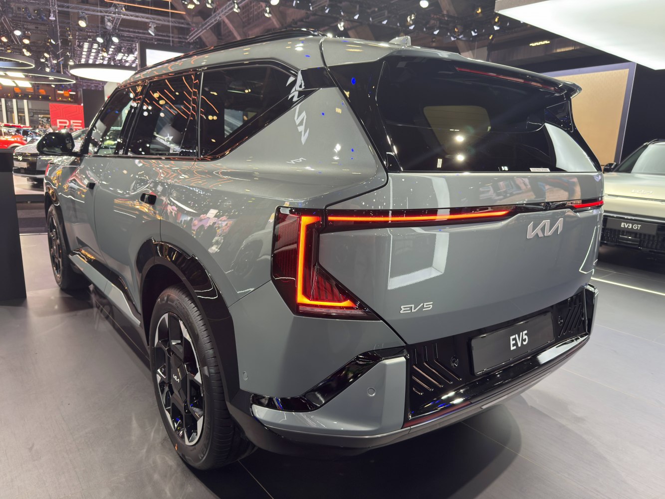 2025 Kia EV5 Rear and Side Profile with LED Tail Lights