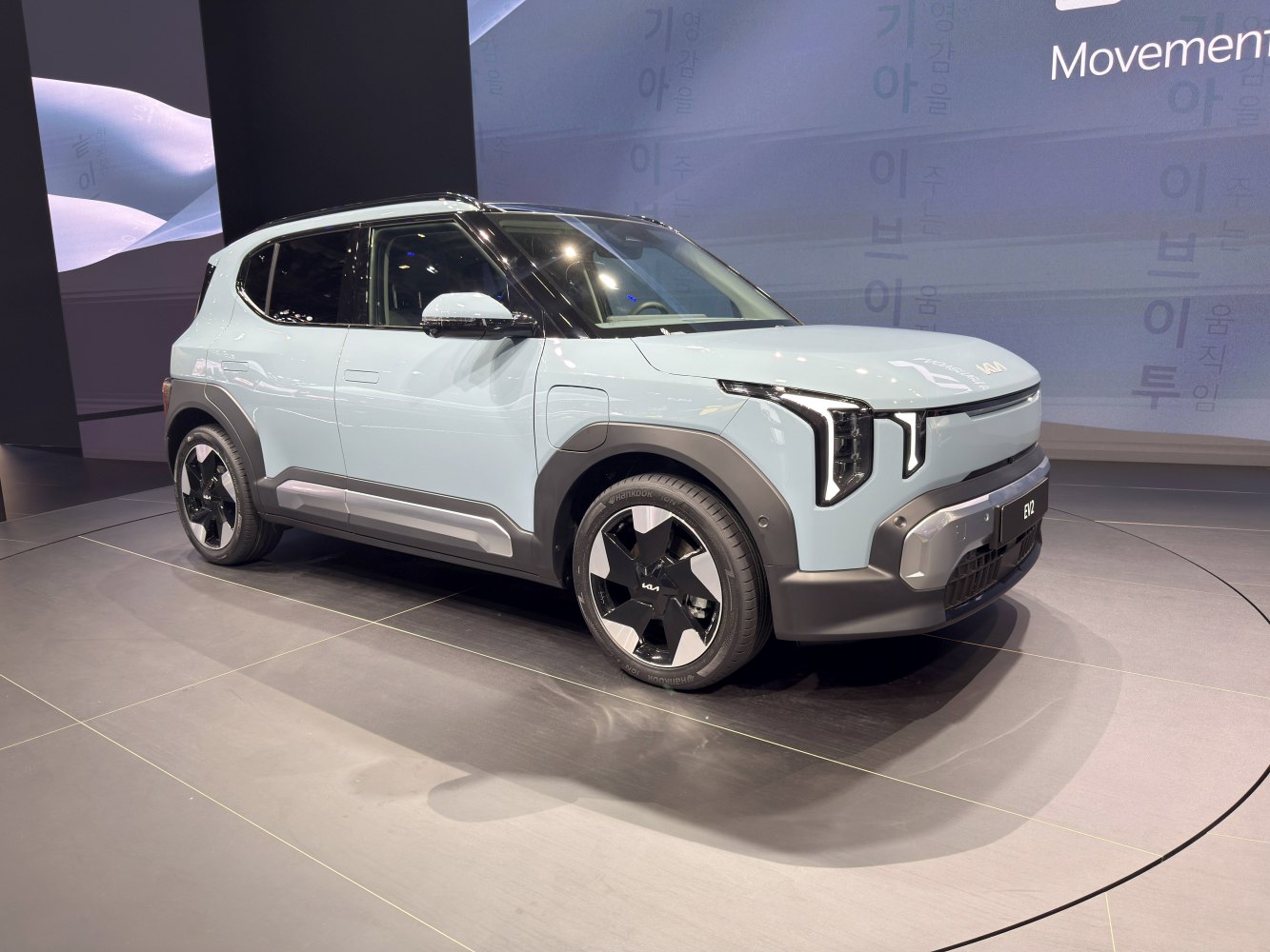 2026 Modern Electric SUV Front Side View with Unique Headlights