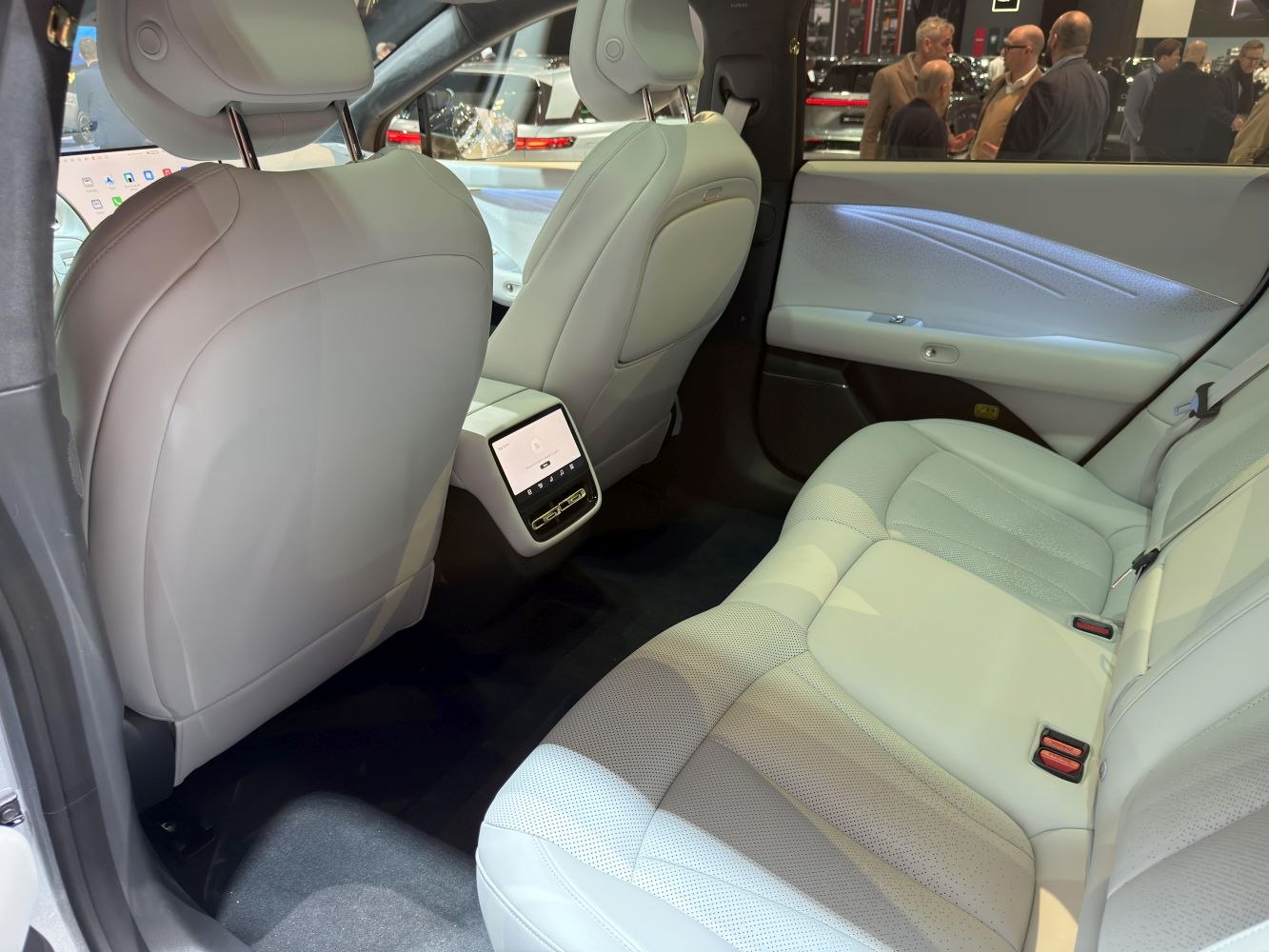 2026 XPENG P7+ Rear Seat Interior with Digital Controls