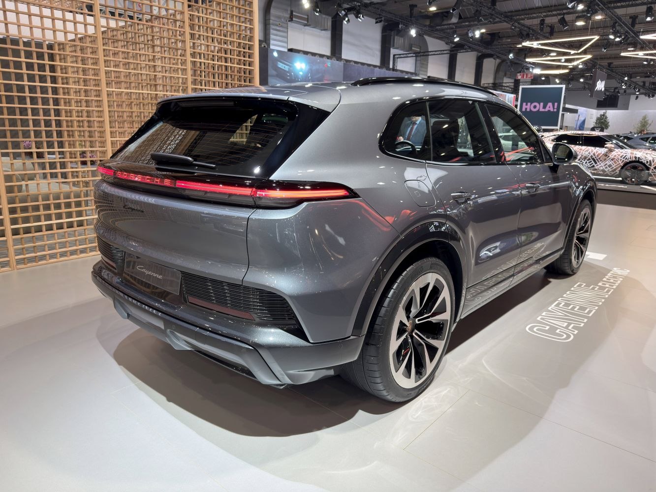 Rear view and design details of a modern electric SUV