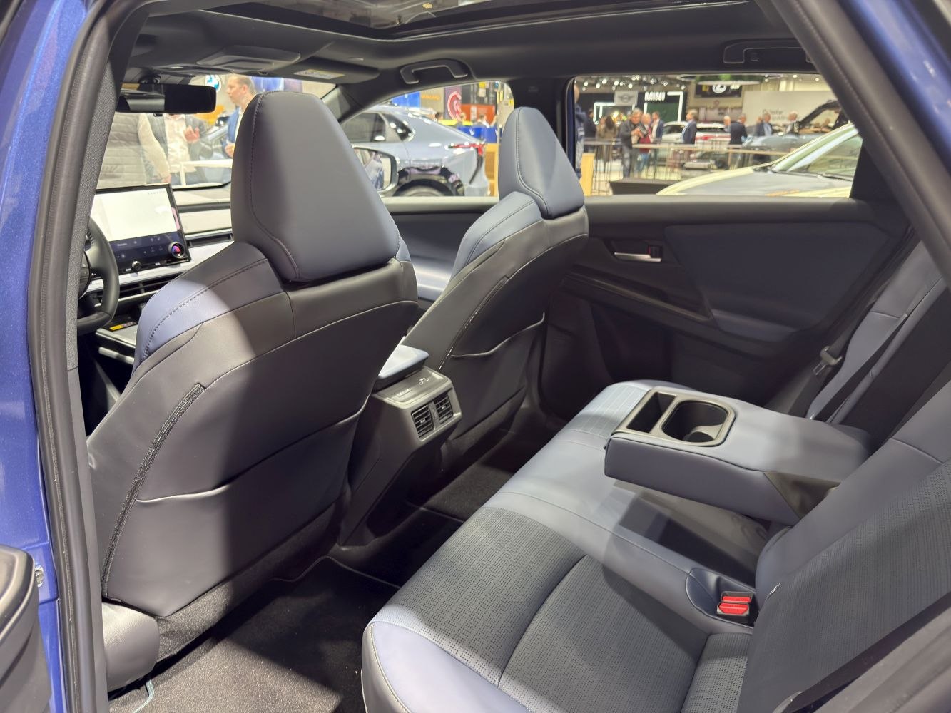 2026 E-Outback Rear Interior with Fold-Down Armrest and Vents