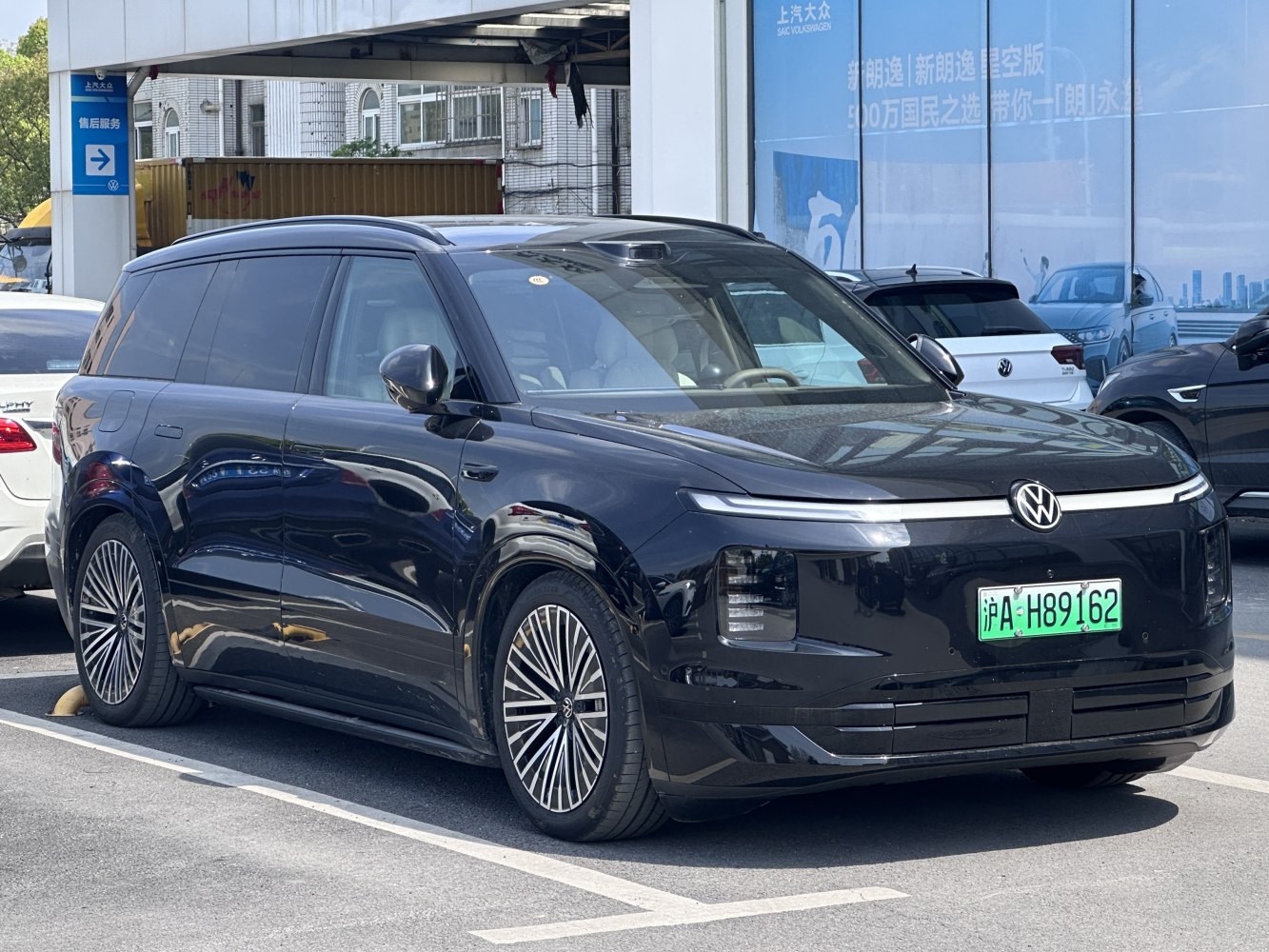 Sleek Electric SUV with Modern Front LED Design